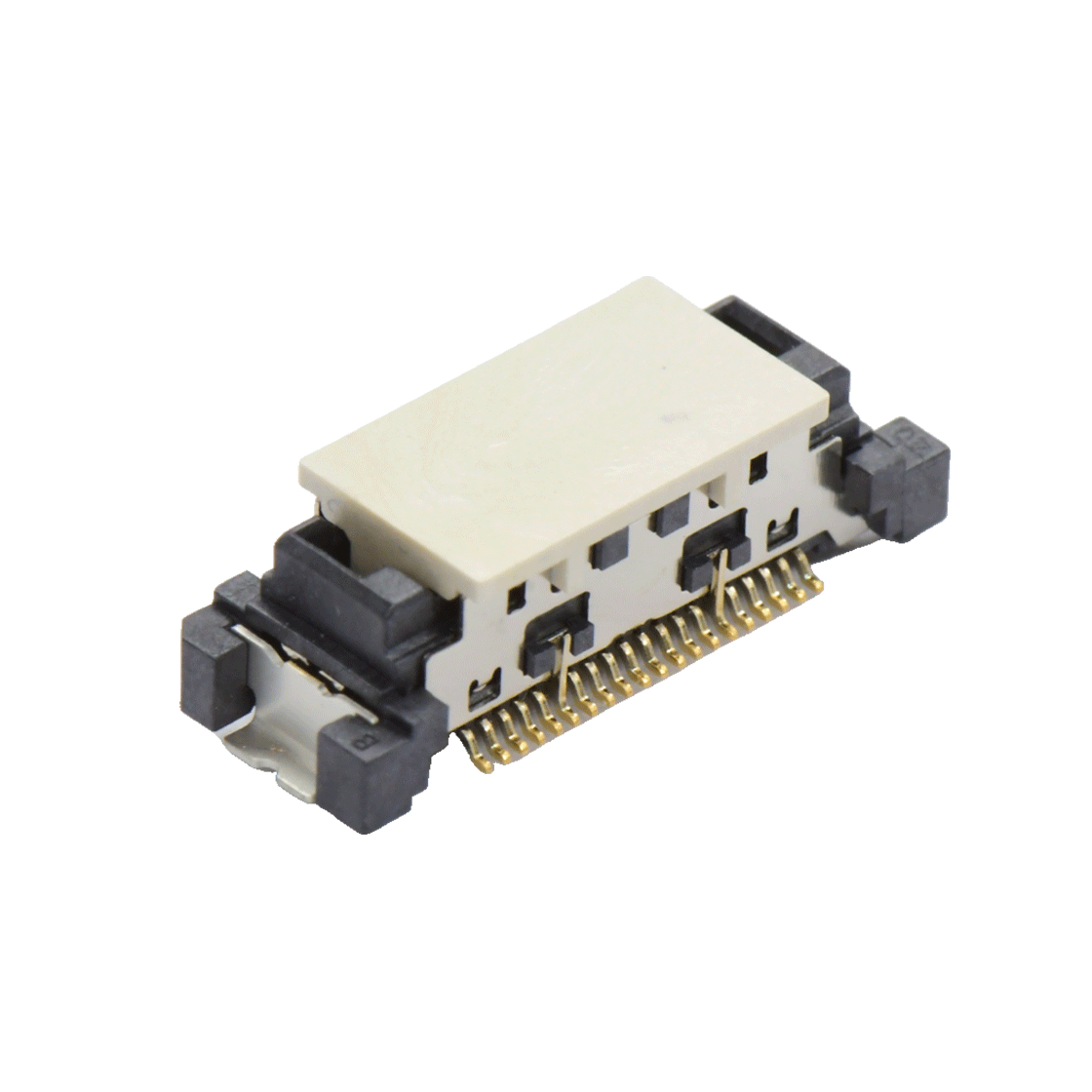 COMe板对板BTB连接器公座H4.45系列(8G) 0.5mm 40Pin BTB屏蔽式双排SMT连接器 黑色