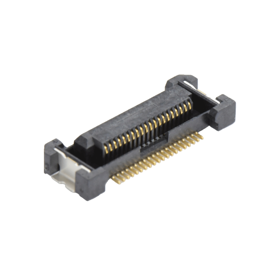 COMe板对板BTB连接器母座H3.25系列(8G) 0.5mm 40Pin BTB屏蔽式双排SMT连接器 黑色